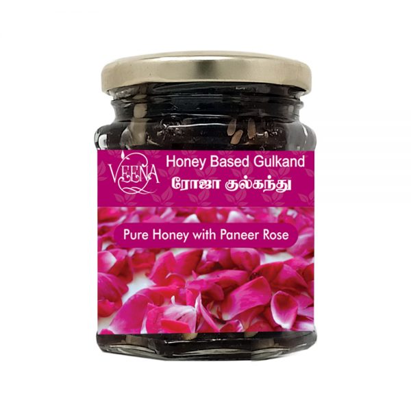 Honey-Based-Rose Gulkand -Organic – Veena Organic Products